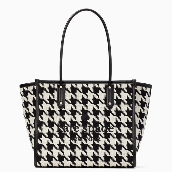 kate spade | Bags | Kate Spade Ella Signature Houndstooth Jacquard ...